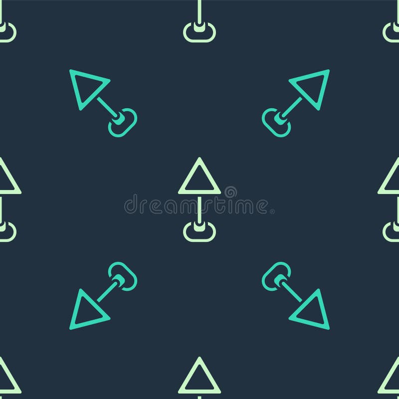 Green and Beige Triangle Warning Blank Icon Isolated Seamless Pattern ...