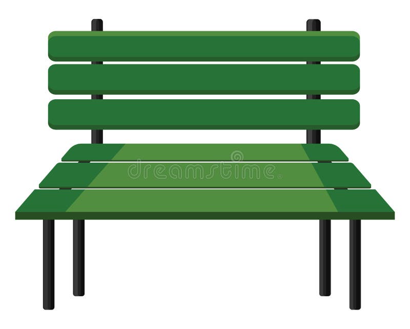 Green bench, icon stock vector. Illustration of transport - 262388456