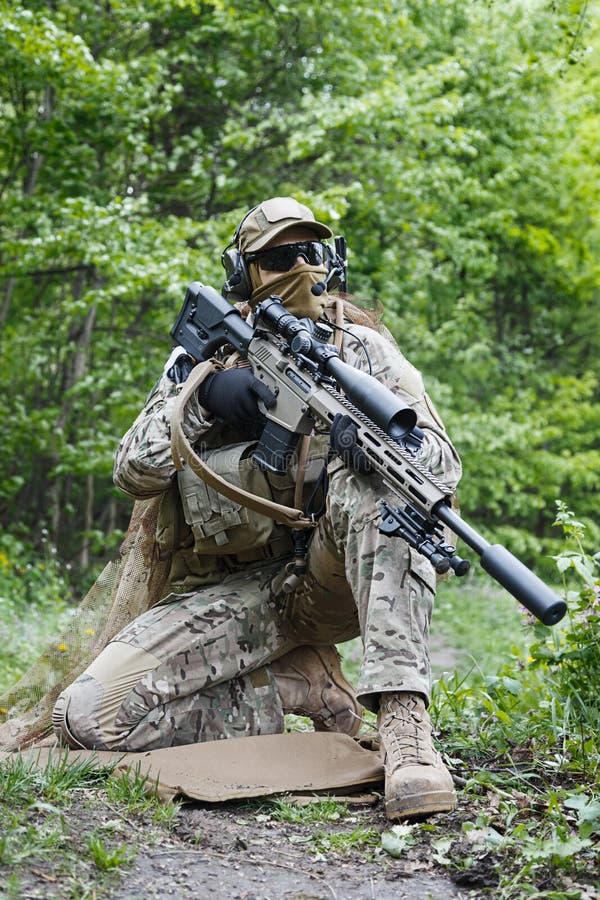 Green Berets sniper stock photo. Image of professionals - 75142686