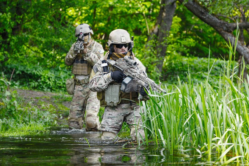 Green Berets Soldiers in Action Stock Image - Image of recon, nato ...