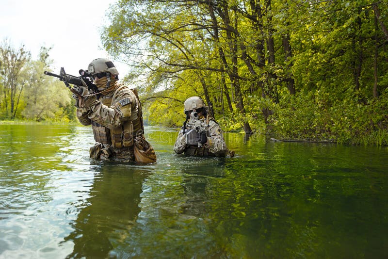 Green Berets Soldiers in Action Stock Photo - Image of combat ...