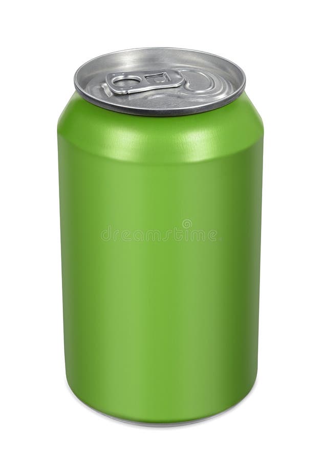 Green Beverage Drink Tin Can Stock Photo - Image of isolated, packaging ...