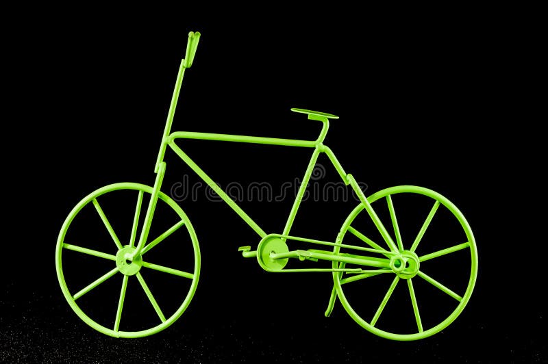 A Green Bicycle with a Green Frame Stock Photo - Image of sport ...