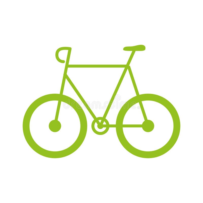 Green Bicycle Isolated Icon Stock Vector - Illustration of ...