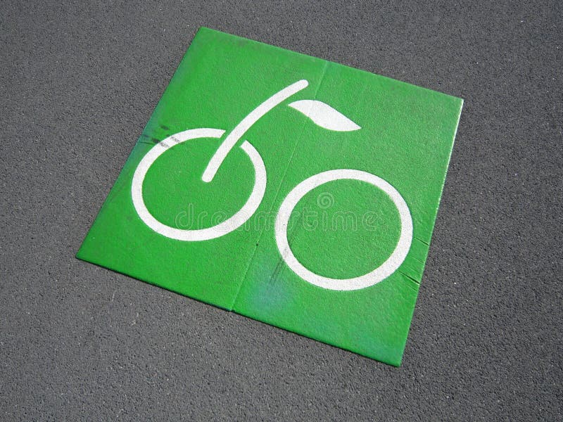 Green bicycle sign stock image. Image of nature, bicycle - 31152887