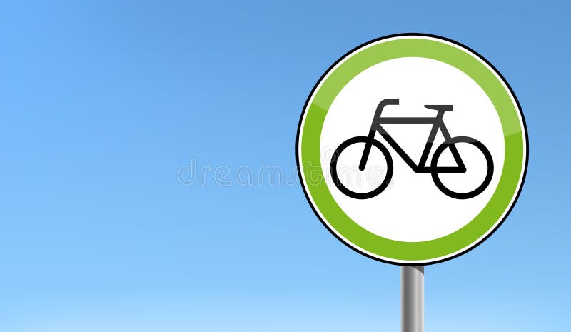 Roadsign Bicycle Blue Sky Background Stock Illustrations – 5 Roadsign ...