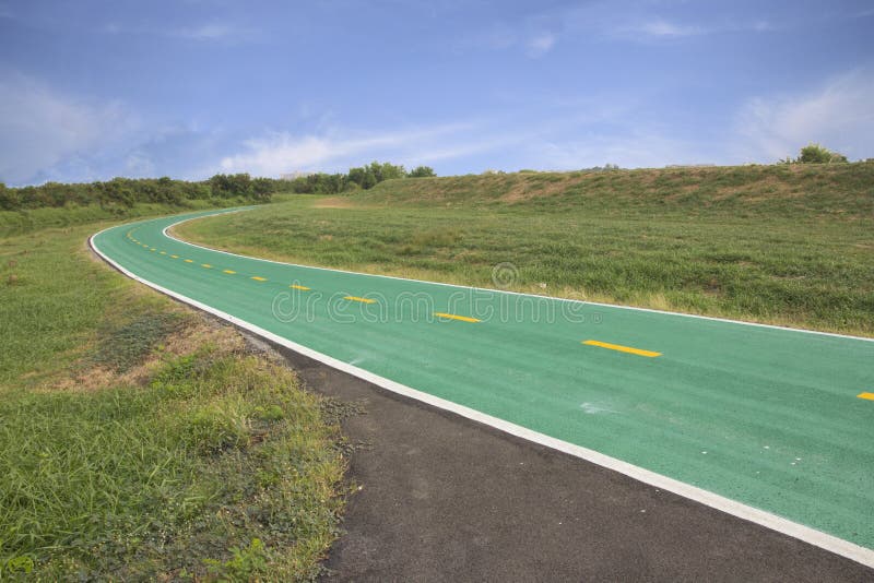 Green bicycle track stock photo. Image of bicycle, green - 40691790
