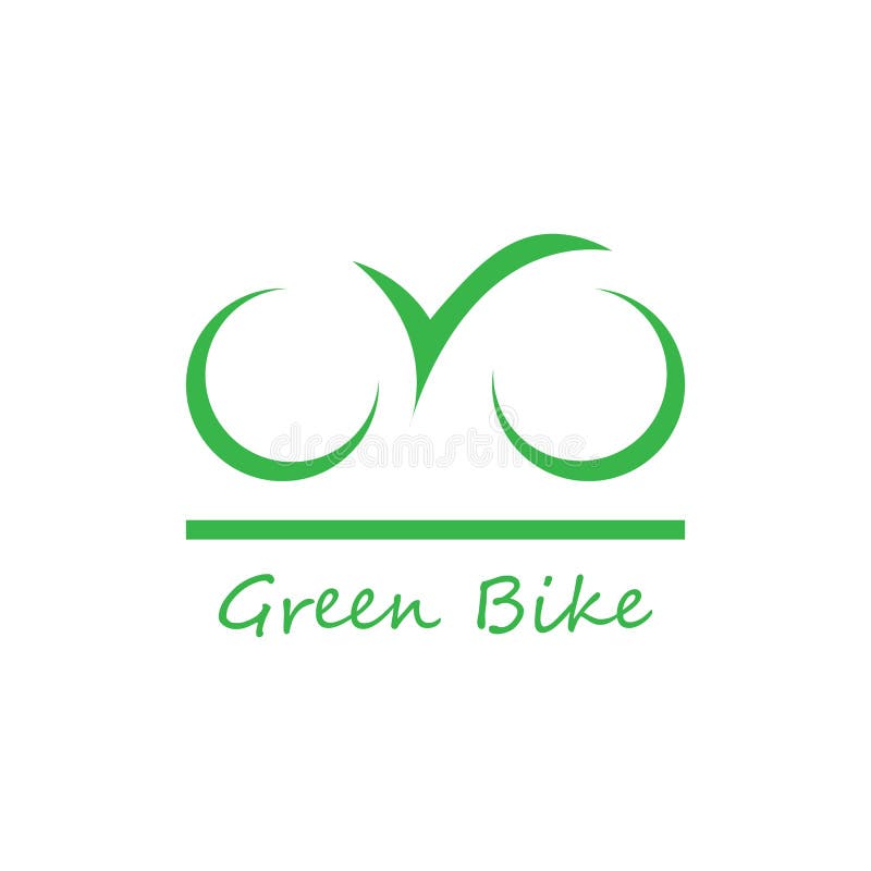 Green Bike Illustration Logo Vector Stock Vector - Illustration of shop ...