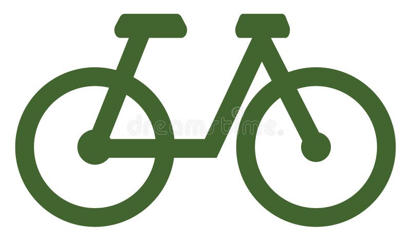 Green Bike Icon, Cartoon Style Stock Illustration - Illustration of ...