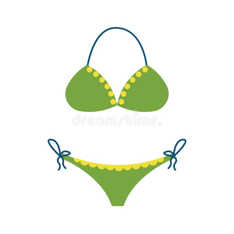 Yellow Bikini Vector Illustration Stock Illustrations – 1,310 Yellow ...