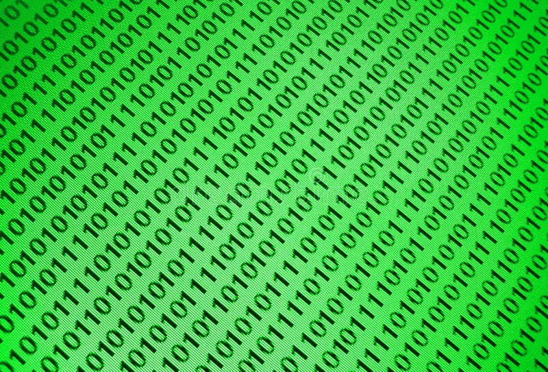 Green Binary Background stock illustration. Illustration of illustrated ...