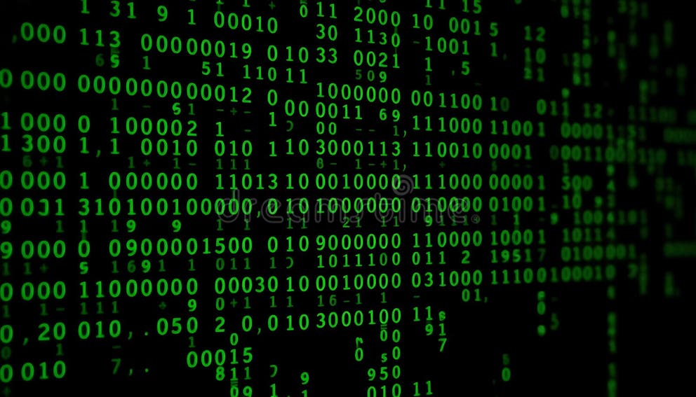 Green Binary Code Background, Digital Data and Technology Concept ...