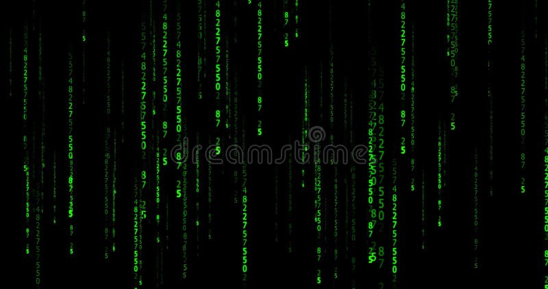 Green Binary Code On Black Background Random Numbers Binary Algorithm Stock Video Video Of