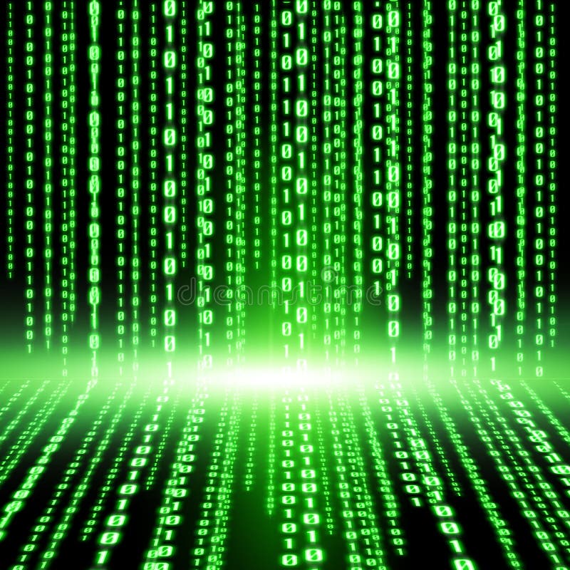 Green Binary Code Stock Illustration Illustration Of Alert 58483777