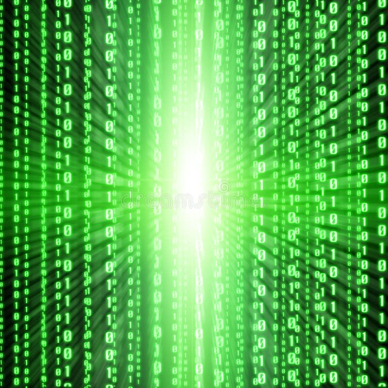 Green binary code stock illustration. Illustration of alert - 58483777