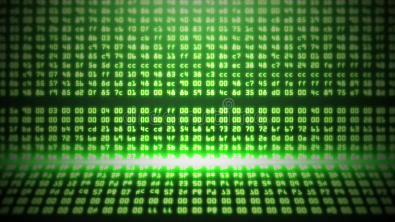 Green Binary Code Matrix stock footage. Video of visual - 380815422