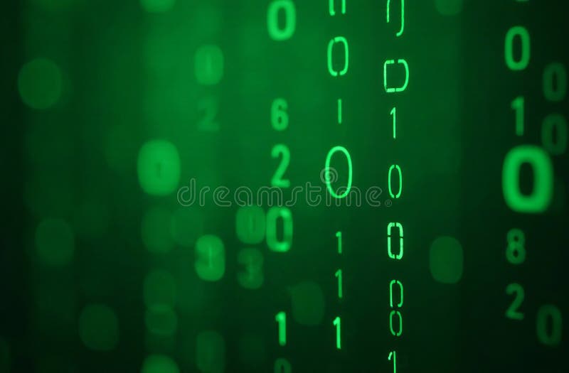 Green Binary Code Numbers Black Screen Abstract Matrix Background. AI Generative Stock Photo ...