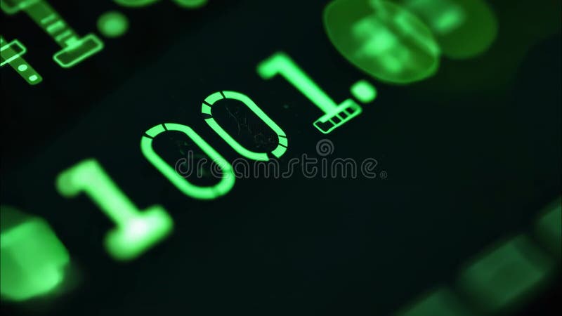 Green Binary Code Numbers Black Screen Abstract Matrix Background. AI Generative Stock Footage ...