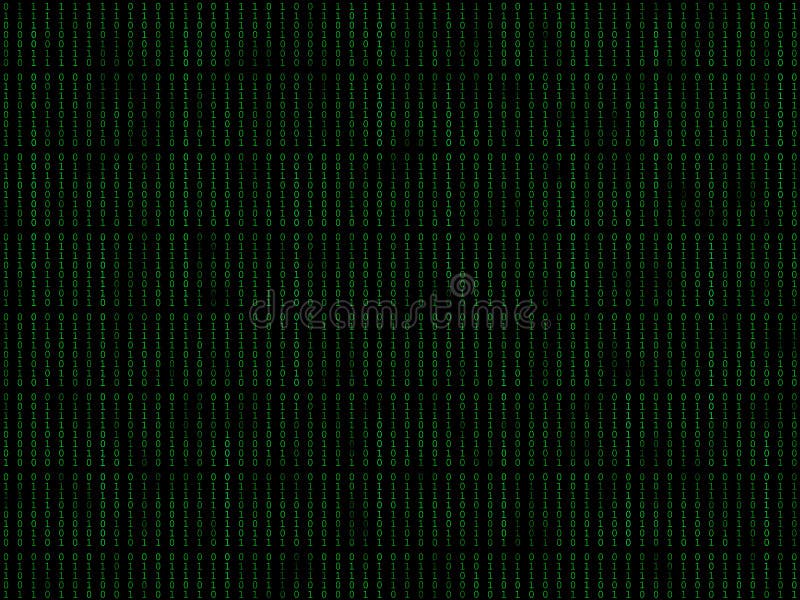 Green binary code stock illustration. Illustration of attack - 52689606