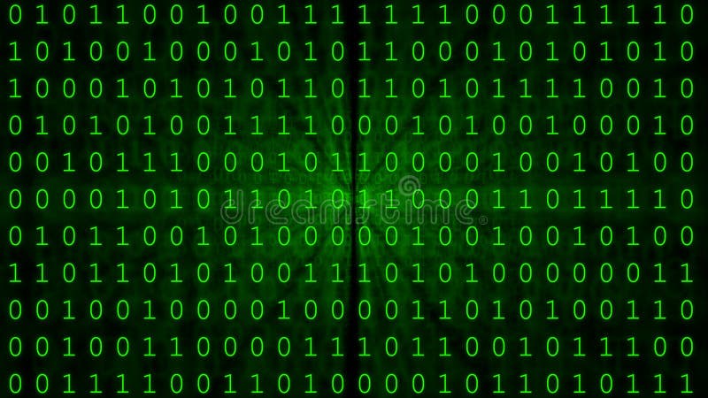 Green Binary Matrix Array Background Stock Illustration - Illustration of virus, concept: 110635096