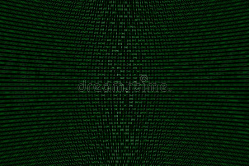 Green Binary Computer Code on Black Background Stock Illustration ...