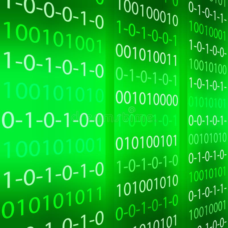 Green Binary Computer Code Repeating Vector Background Eps 10 Vector