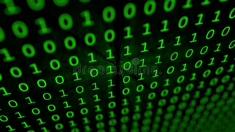 Green Binary Matrix Array Background Stock Illustration - Illustration of hacker, lines: 110635013