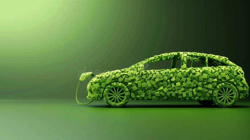 A Green Biofuel Car Illustration Stock Photo - Image of fuel, clean ...