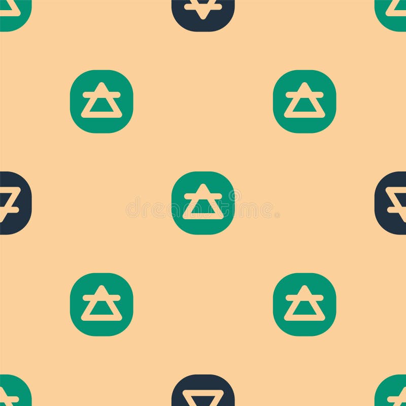 Green And Black Air Element Of The Symbol Alchemy Icon Isolated