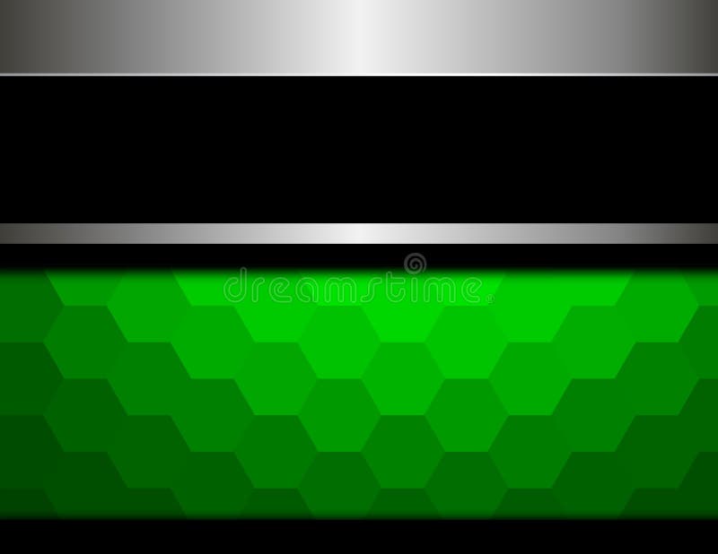 Green Black Background with Hexagonal, Honeycomb Pattern Stock Vector ...