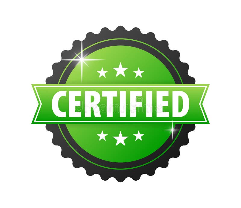 Green and Black Certified Quality Badges with Checkmark Vector ...