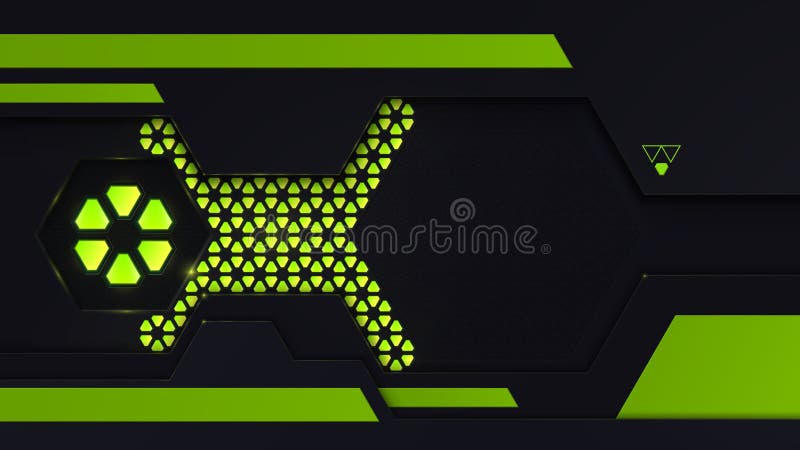 Green and Black Contrast Abstract Technology Background. Layout Design ...