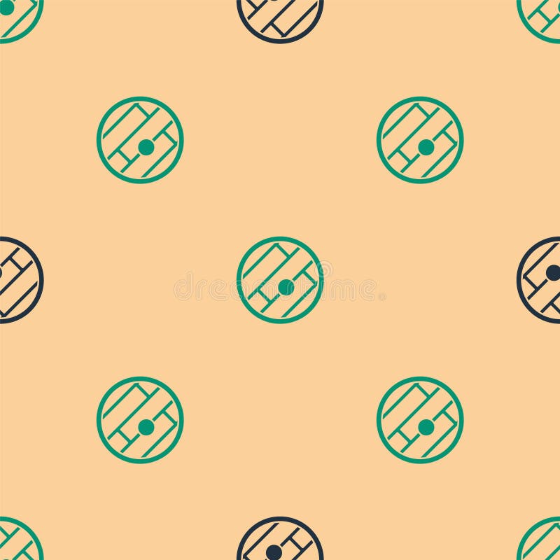 Green and Black Folded Map with Location Marker Icon Isolated Seamless ...