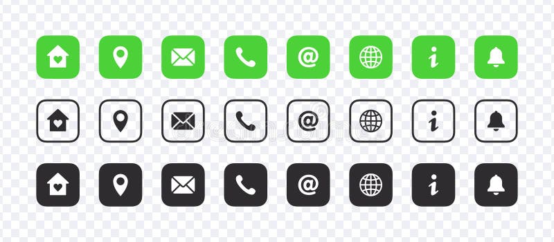 Contact Green Icons Stock Illustrations – 4,879 Contact Green Icons ...