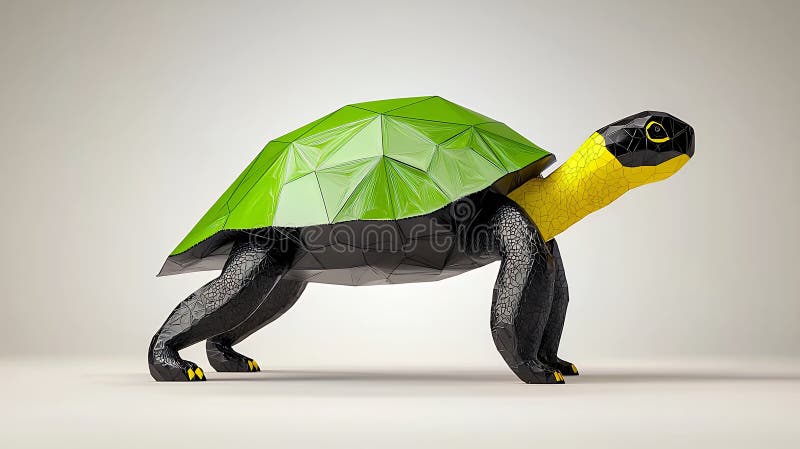 Turtle, Low Poly ,on White Background Stock Vector - Illustration of ...