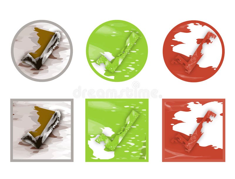 Green Black and Red Check Marks Stock Vector - Illustration of cute ...