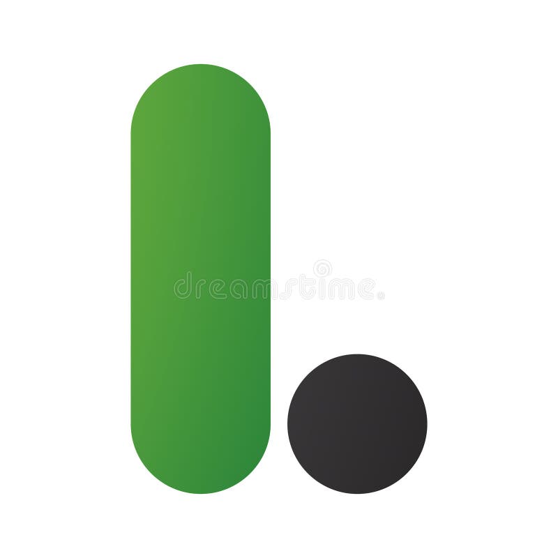 Green and Black Rounded Letter L Icon Stock Vector - Illustration of ...
