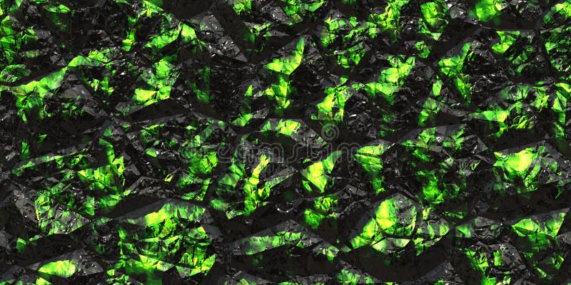 Green Black Shiny Colors Rock Stone Texture. Stock Illustration ...