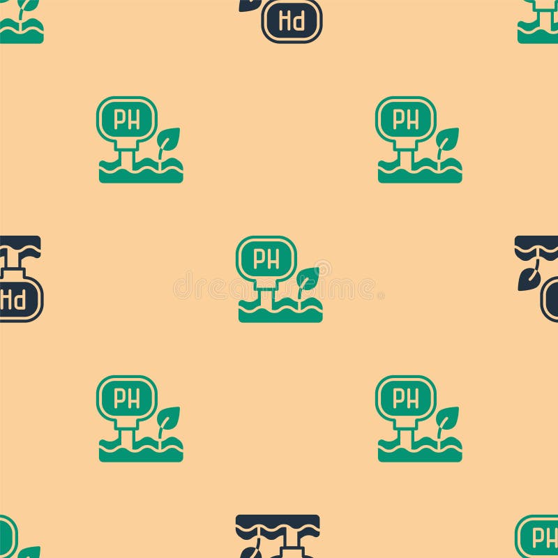 Black Soil Ph Testing Icon Isolated on Black Background. PH Earth Test ...