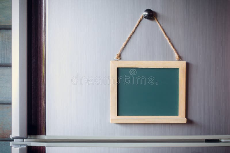 Green Blackboard on Refrigerator Door. for Note Text Message in Every ...