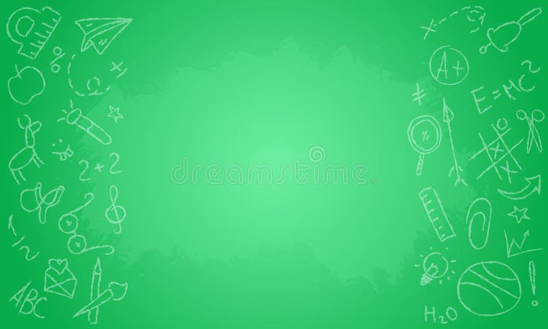 Green Blackboard Vector Template with Space for Text in the Middle ...