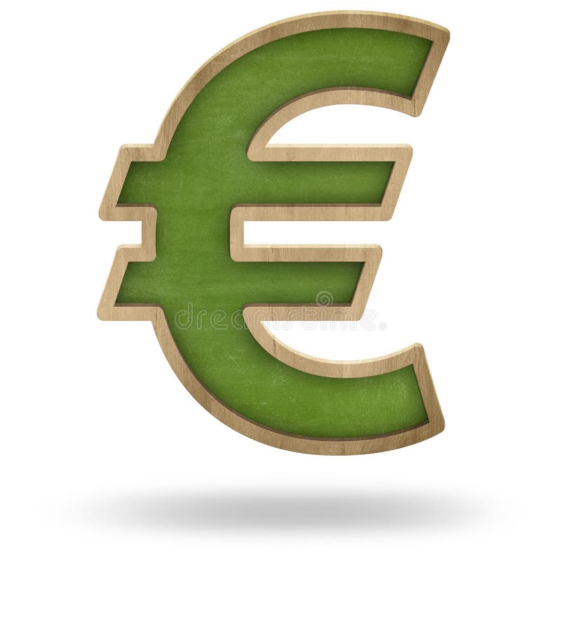 Green Blank Euro Sign Shape Blackboard Stock Illustration ...