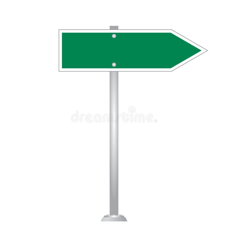 Green Blank Road Sign Board Vector Set Stock Vector - Illustration of ...