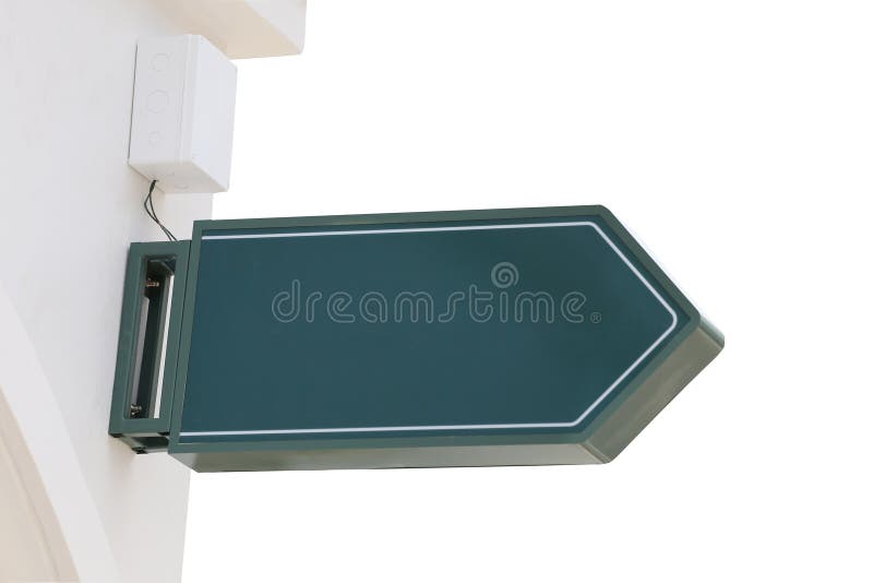 Green Blank Sign on Wall and Have Copy Space Stock Image - Image of ...