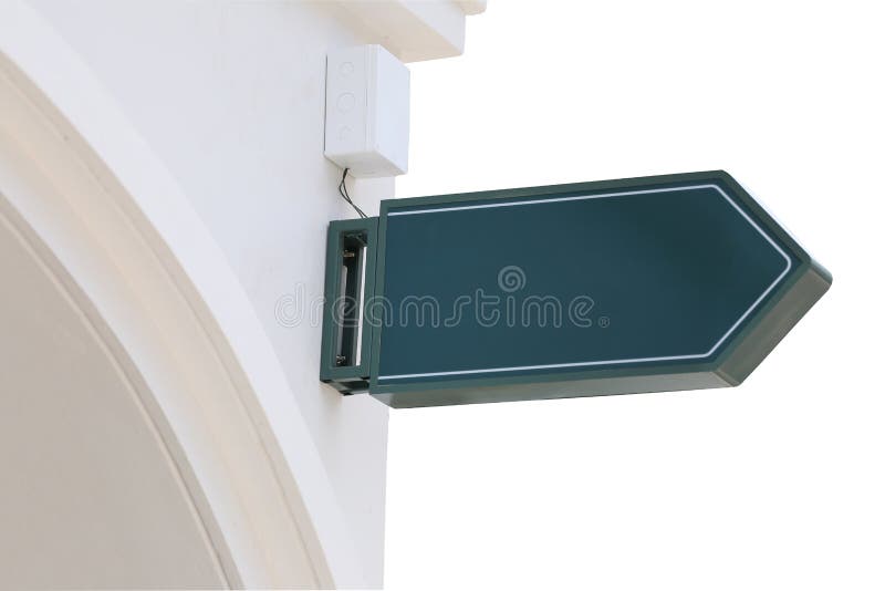 Green Blank Sign on Wall and Have Copy Space Stock Photo - Image of ...