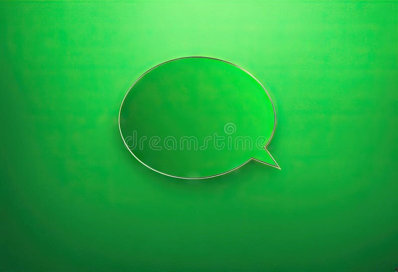 Green Blank Speech Bubble on Green Background Vector Illustration Stock ...