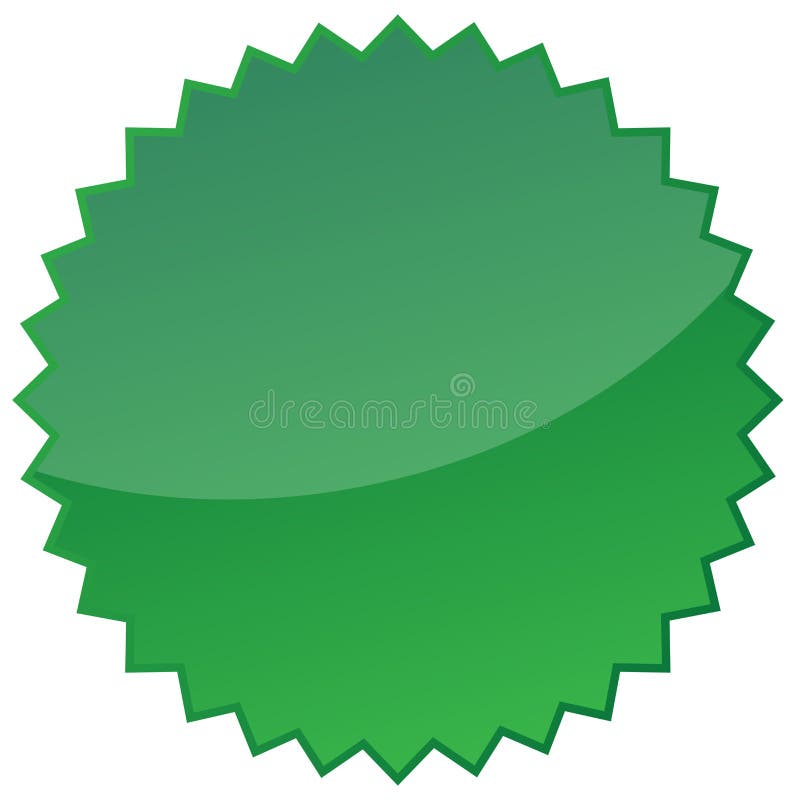 Green Blank Stamp, Sticker Template Vector Illustration Stock Vector ...