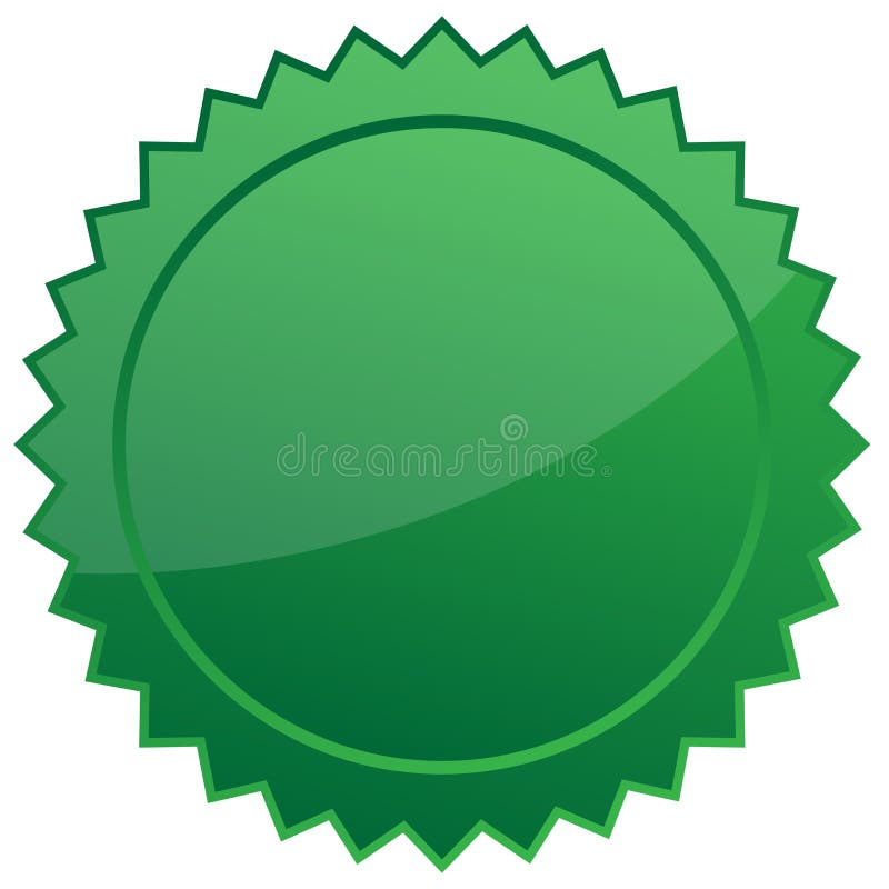 Green Blank Stamp, Sticker Template Vector Illustration Stock Vector ...