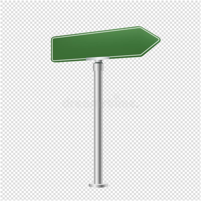 Blank Street Sign Isolated Transparent Background Stock Vector ...