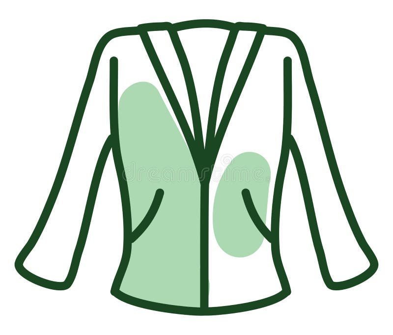 Green blazer, icon stock vector. Illustration of formal - 259790343